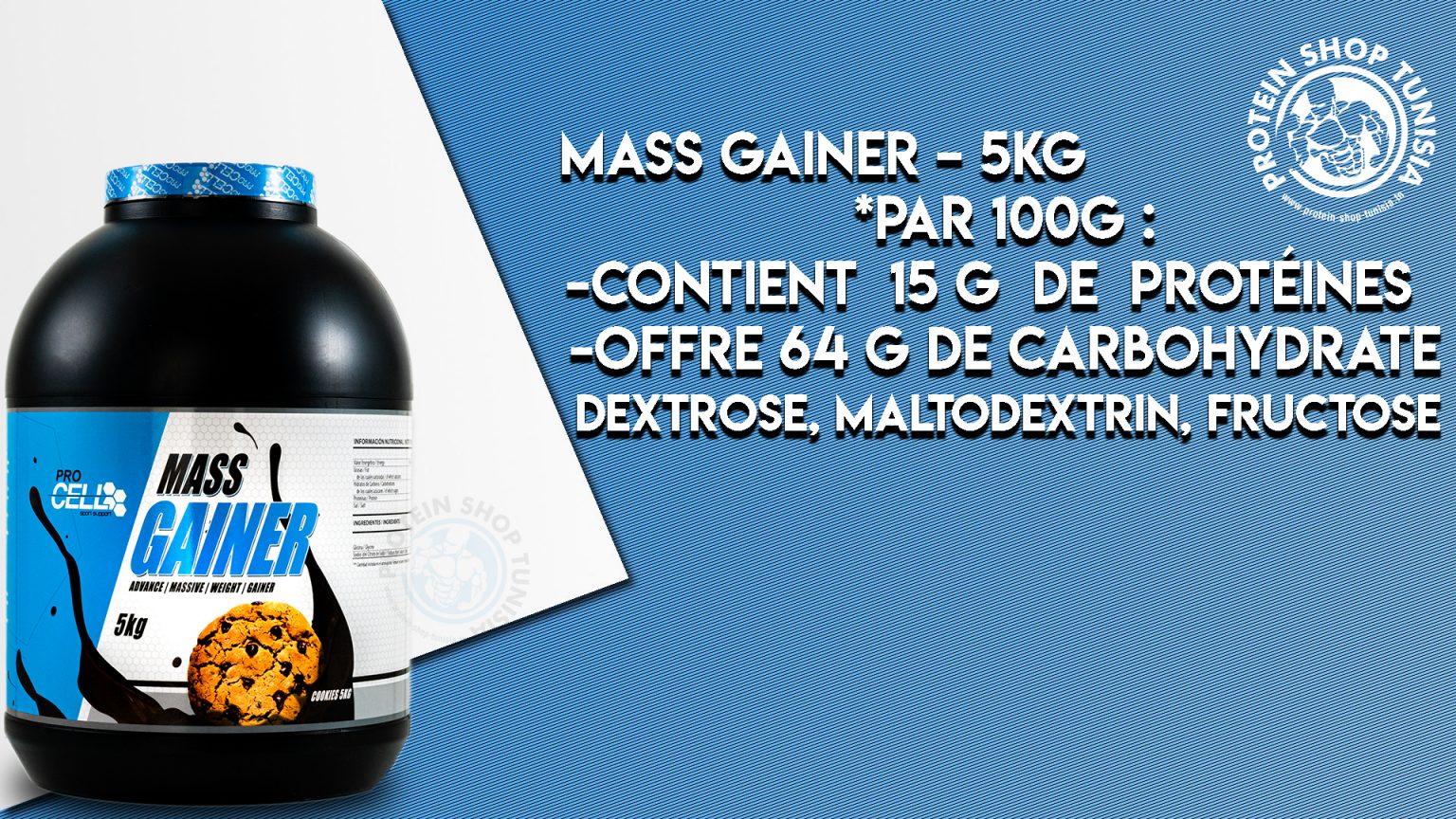 MASS GAINER – 5KG – Protein Shop Tunisia